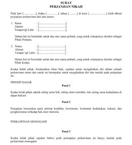 Perjanjian Pra Nikah: Isi / Cara Buat / Biaya Notaris • Sikatabis.com